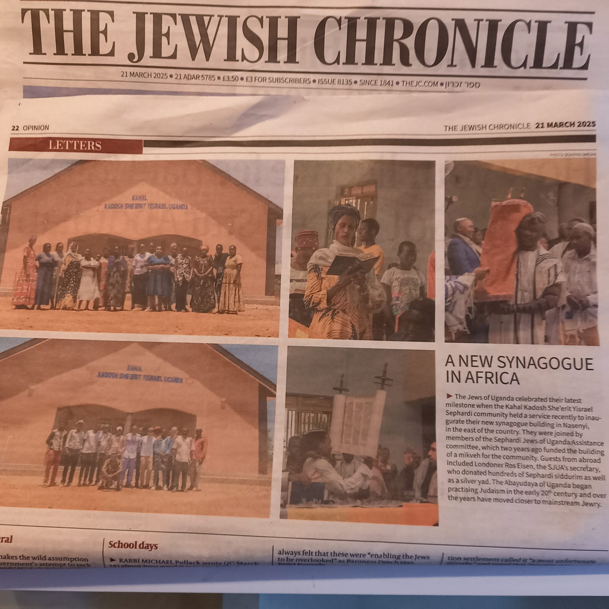 Abayudaya Featured in The Jewish Chronicle – SJUA